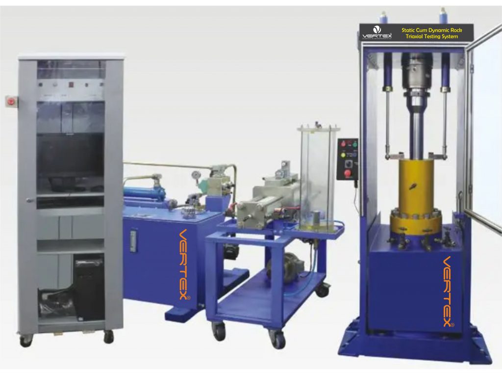 static_cum_dynamic_rock_triaxial_testing_system